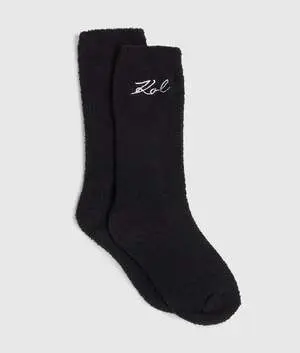 Karl Lagerfeld Signature Fluffy Socks