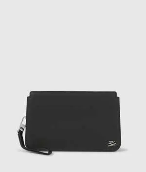 Karl Lagerfeld K/autograph Leather Pouch - Black