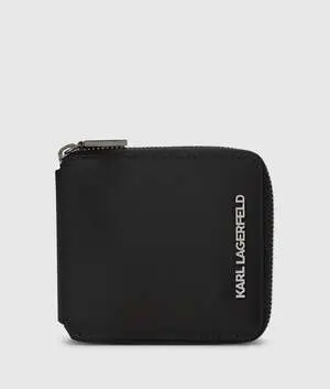 Karl Lagerfeld K/nylon Logo Pin Wallet - Black