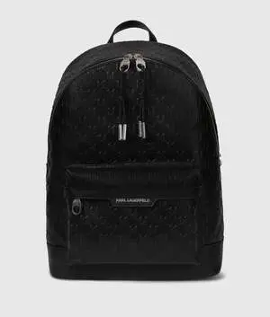 Karl Lagerfeld K/monogram Perforated Backpack - Black