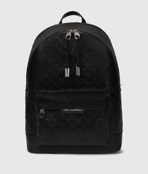 Karl Lagerfeld K/monogram Perforated Backpack - Black