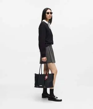 Karl Lagerfeld Ikon Nylon Large Charm Tote Bag