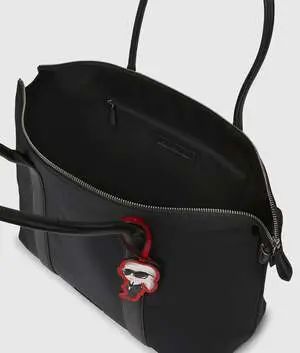 Karl Lagerfeld Ikon Nylon Large Charm Tote Bag