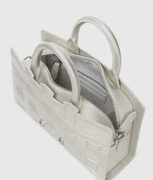 Karl Lagerfeld Rue St-guillaume Metallic Satchel Bag