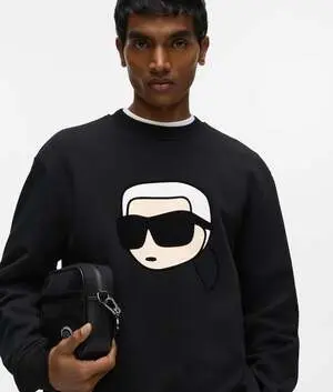 Karl Lagerfeld Ikon Karl Bold Graphic Sweatshirt - Black