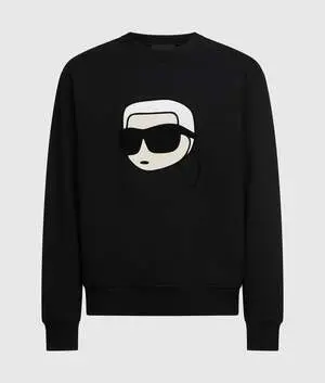 Karl Lagerfeld Ikon Karl Bold Graphic Sweatshirt - Black
