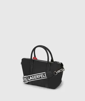 Karl Lagerfeld Nylon Ikon Small Charm Tote Bag