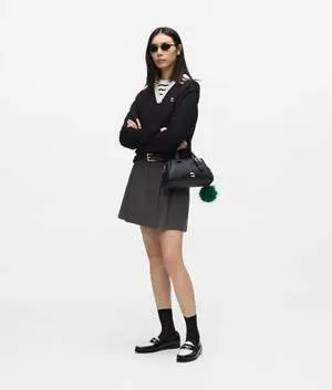 Karl Lagerfeld Ikon Pebble Small Charm Satchel Bag