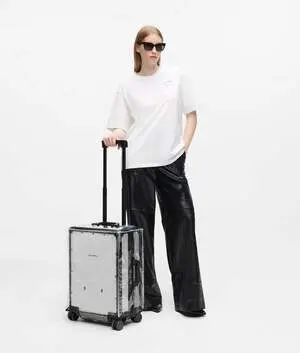Karl Lagerfeld Rue St-guillaume Metallic Trolley Bag