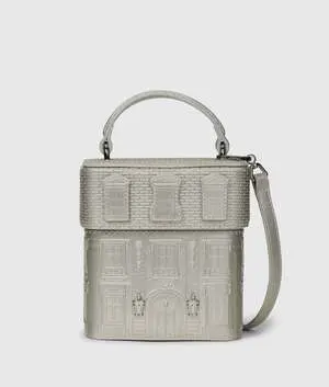 Karl Lagerfeld Rue St-guillaume Metallic Crossbody Bag - Silver