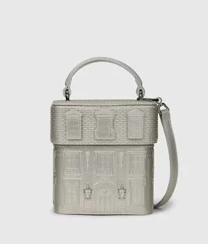 Karl Lagerfeld Rue St-guillaume Metallic Crossbody Bag - Silver