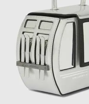 Karl Lagerfeld Ikon Gondola Top Handle Bag - Silver