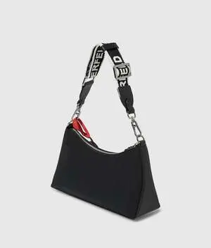 Karl Lagerfeld Ikon Nylon Charm Shoulder Bag