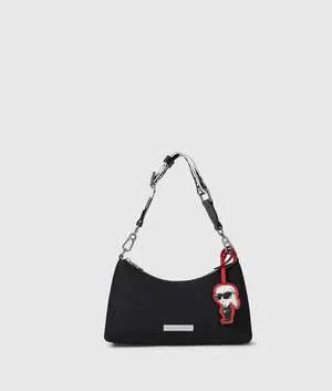 Karl Lagerfeld Ikon Nylon Shoulder Bag - Black