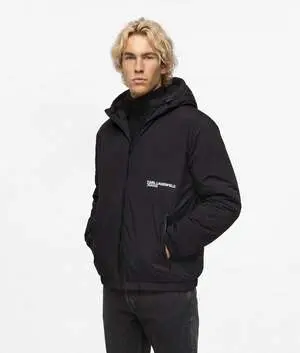 KL JEANS Jeans Reversible Teddy Puffer Jacket - Black