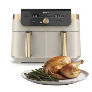 NINJA Dualzone 10-qt Dual Air Fryer In Stone In Stone /gold - Stone/gold