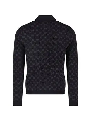 Gucci Jacquard Viscose Polo "gg