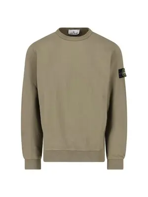 Stone Island Cotton Sweatshirt "compass" Green