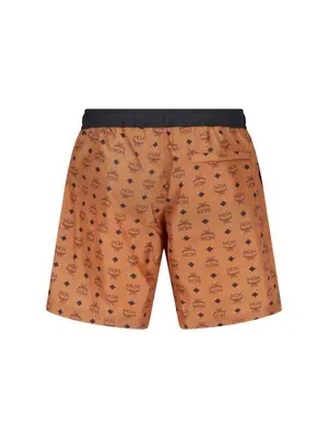 Mcm Visetos Monogram Swim Shorts