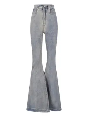 Rick Owens Flared Denim Jeans - Blue