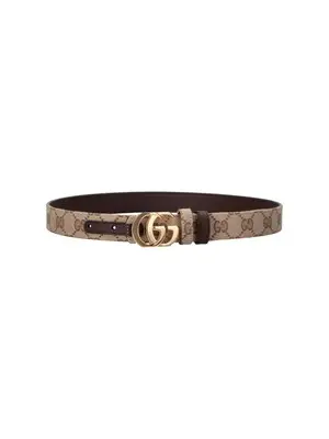 Gucci Cut Gg Marmont Reversible Belt - Beige