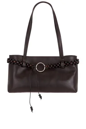 ST. AGNI Bead Belt Detail Bag In Brown - Coffee