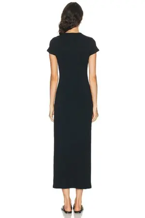 LESET Short Sleeve Maxi Dress