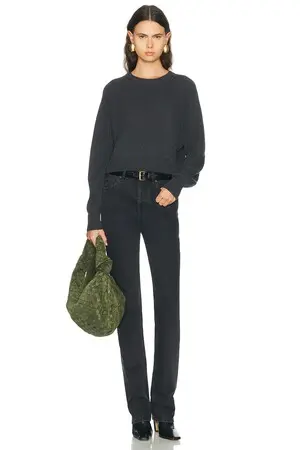 Enza Costa Cotton Cashmere Raglan Sweater