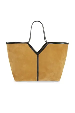 Saint Laurent Y Slim Tote Bag - Light Rustic Camel & Nero