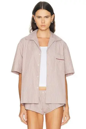 ENTIRE STUDIOS Striped Cotton Button-down Shirt - Antique