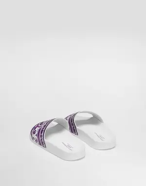 Dolce & Gabbana Majolica-print Calfskin Slipper