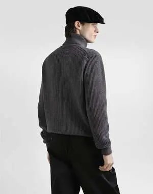 Dolce & Gabbana Wool Turtleneck With Embroidered Logo