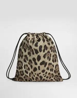 Dolce & Gabbana Leo-print Nylon Backpack