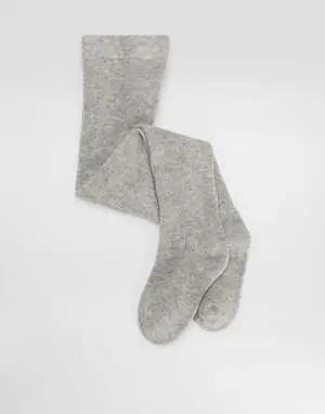Dolce & Gabbana Perforated Tights With Dg Logo - Grey
