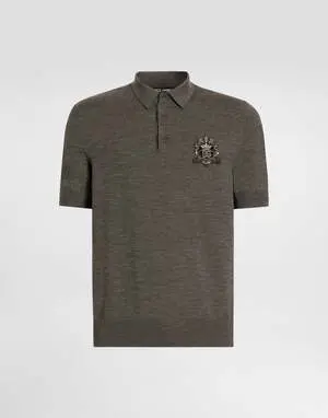 Dolce & Gabbana Virgin Wool Polo Shirt - Grey