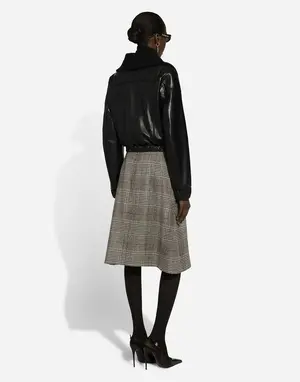 Dolce & Gabbana Glen Plaid Calf-length A-line Skirt With Pleats