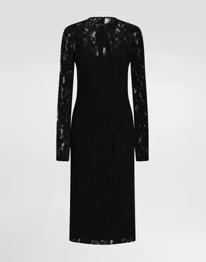 Dolce & Gabbana Lace Fitted Dress - Black
