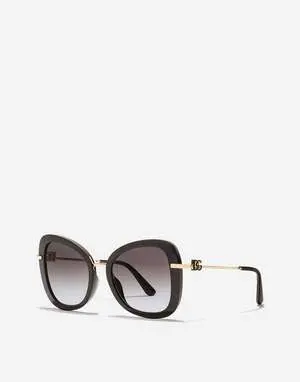 Dolce & Gabbana Acetate Sunglasses With Gold Temples