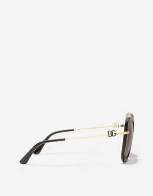 Dolce & Gabbana Acetate Sunglasses With Gold Temples