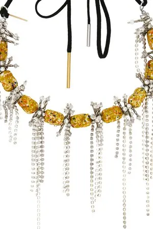 Dries Van Noten Crystal-embellished Handmade Necklace - Ocra