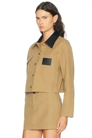 Balenciaga Cropped Workwear Jacket - Beige