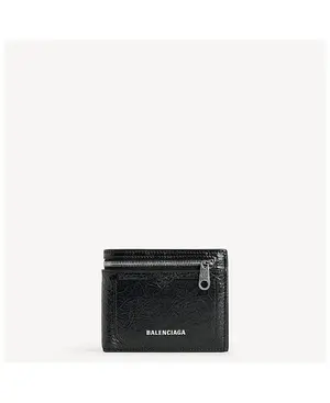 Balenciaga Superbusy Square Folded Wallet - Black