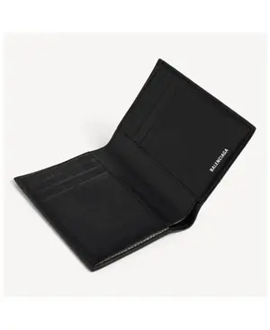 Balenciaga Signature Vertical Bifold Wallet Bb Monogram Coated Canvas