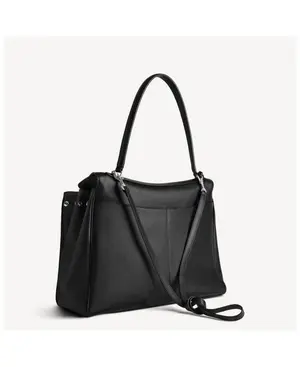 Balenciaga Rodeo Large Grained Calfskin Handbag - Black