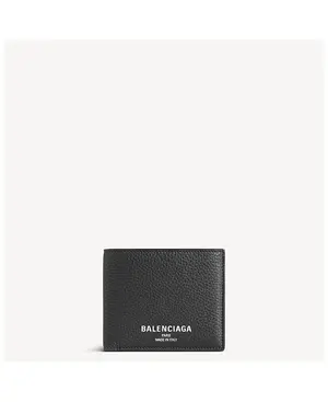 Balenciaga Credit Square Folded Wallet - Black