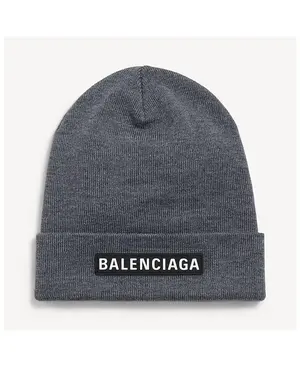 Balenciaga Patch Beanie - Grey