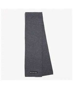 Balenciaga Patch Scarf - Grey