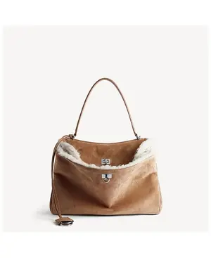 Balenciaga Rodeo Handbag Medium - Noce/white