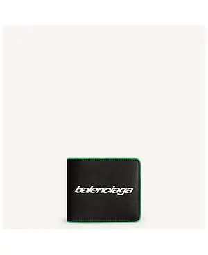 Balenciaga Biker Square Folded Wallet - Black