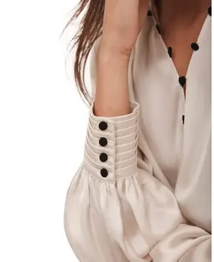 Mint Velvet Contrast Satin Blouse
